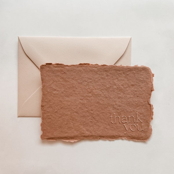 Embossed Thank You Cards - Etsy