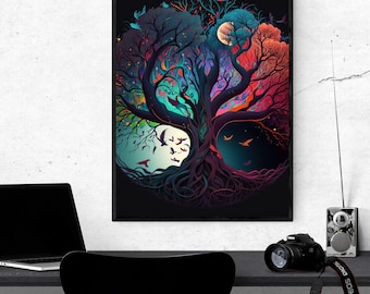 Tree of Life Digital Art Wall Art - Etsy