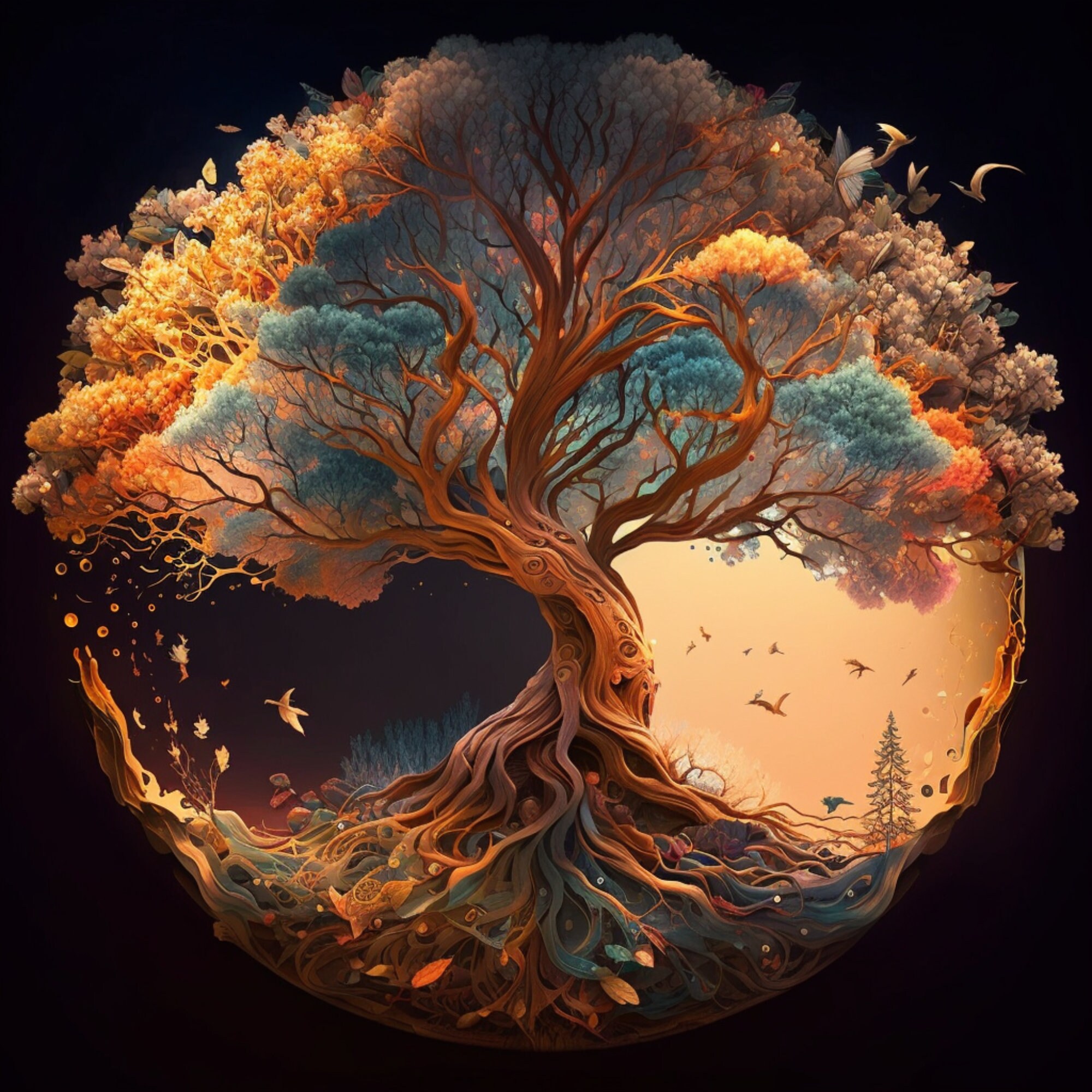 Tree of Life Picture, Tree of Life Digital Art, Tree of Life Fantasy ...