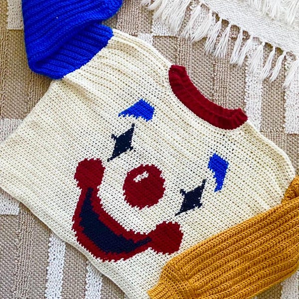 Clown Sweater - Etsy