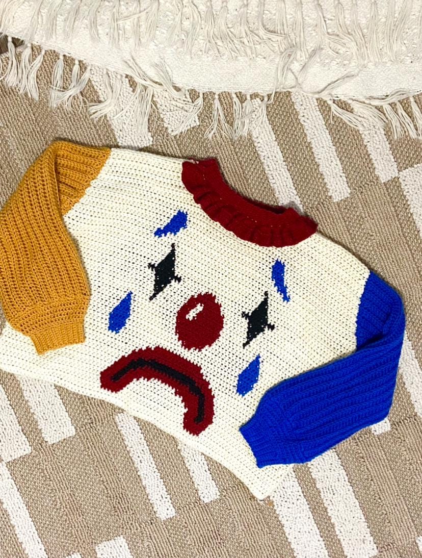 PDF: Clown College Sweater - Digital Crochet Pattern, Clowncore ...