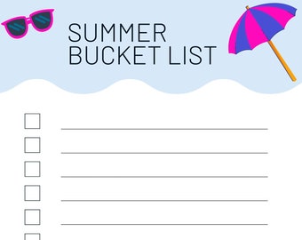 Summer Bucket List - Etsy