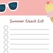 Summer Checklist - Etsy