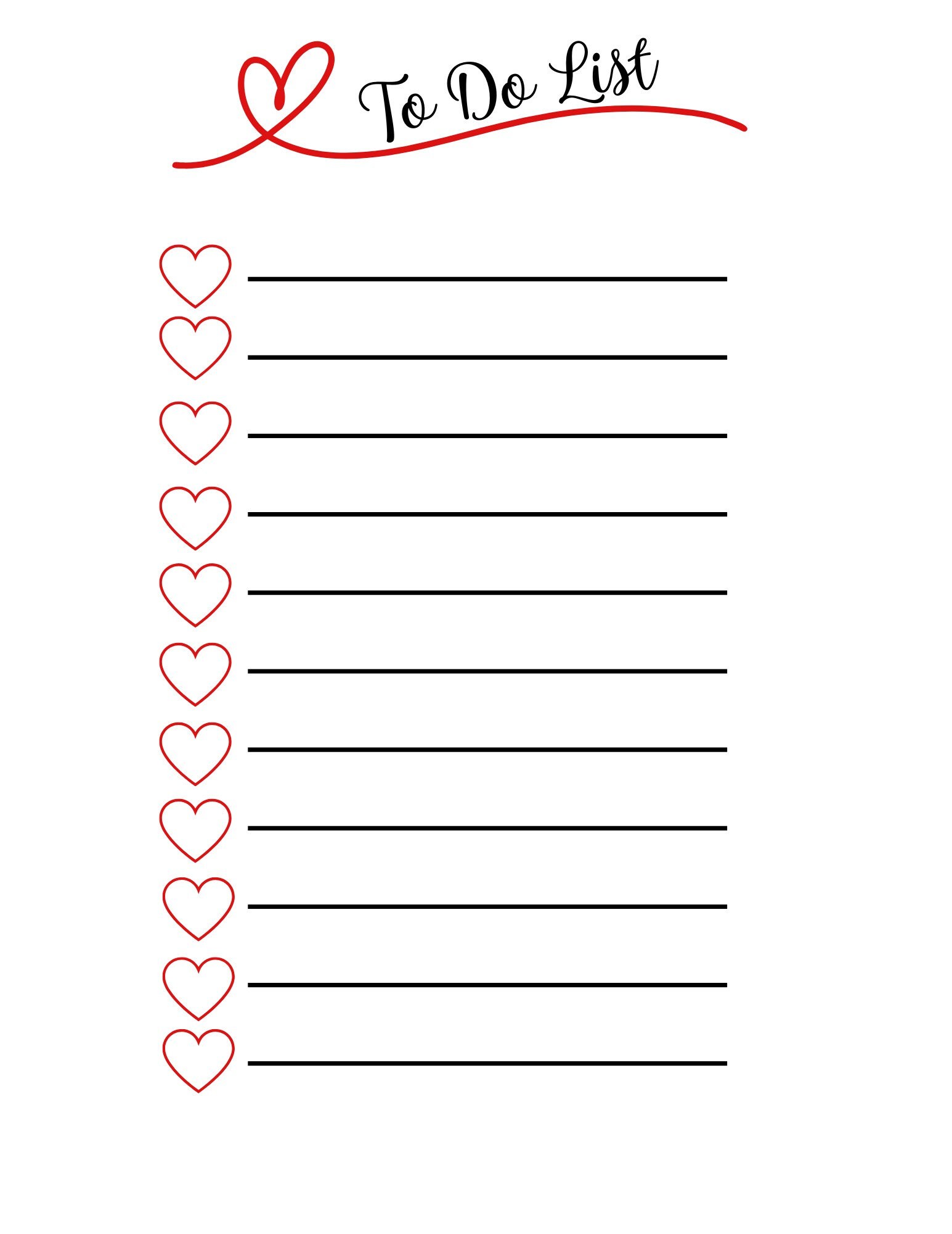 I Love a Good to Do List, Printable, Notepaper, Instant Download - Etsy ...