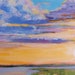 Sunset Over Marsh, Original Acrylic Painting on Stretched Canvas, 12” X ...