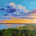 Sunset Over Marsh, Original Acrylic Painting on Stretched Canvas, 12” X ...