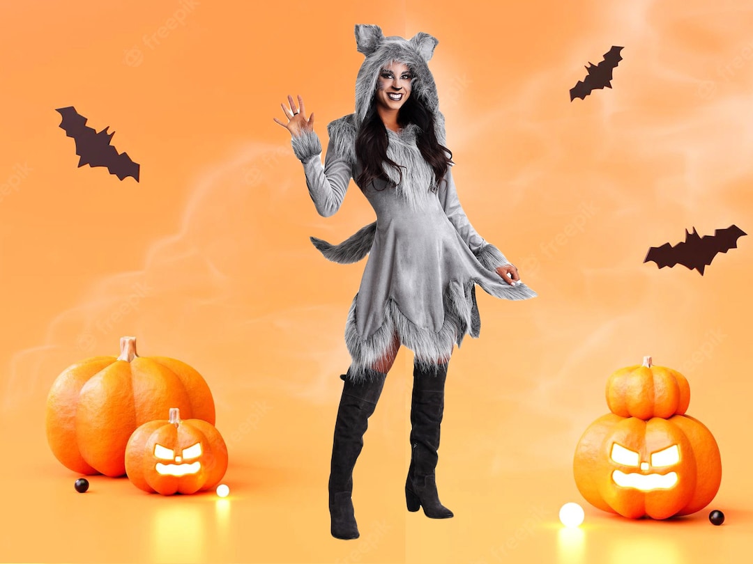 Grey Wolf Costume Dress for Women Halloween Costume - Etsy