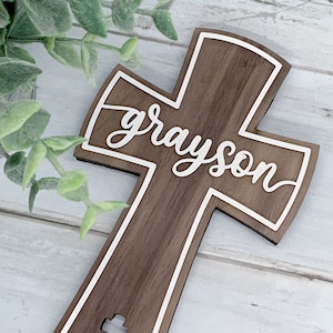 Personalized Cross Baptism Gift, Communion Gift, Confirmation Gift ...