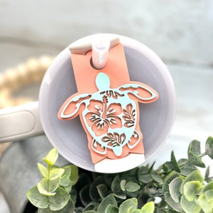 Sea Turtle Tumbler Name Tag 20, 30 or 40 Oz, Ocean Life Tumbler Topper ...