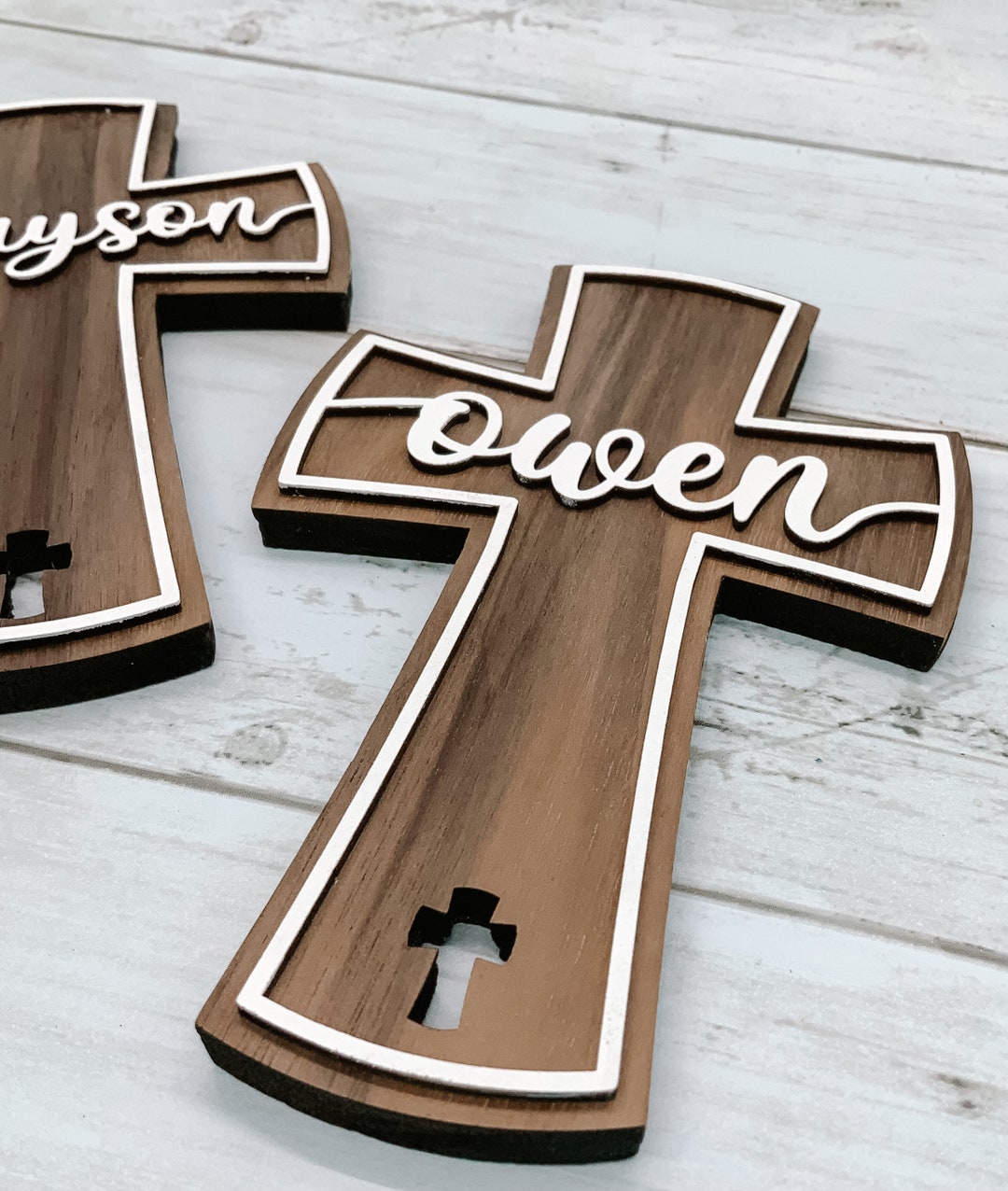 Personalized Cross Baptism Gift, Communion Gift, Confirmation Gift ...
