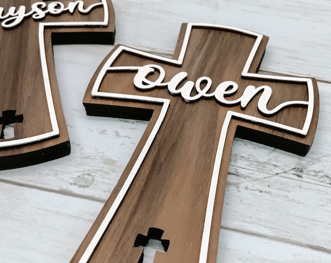 Personalized Cross Baptism Gift, Communion Gift, Confirmation Gift ...