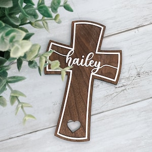 Personalized Cross Baptism Gift, Communion Gift, Confirmation Gift ...