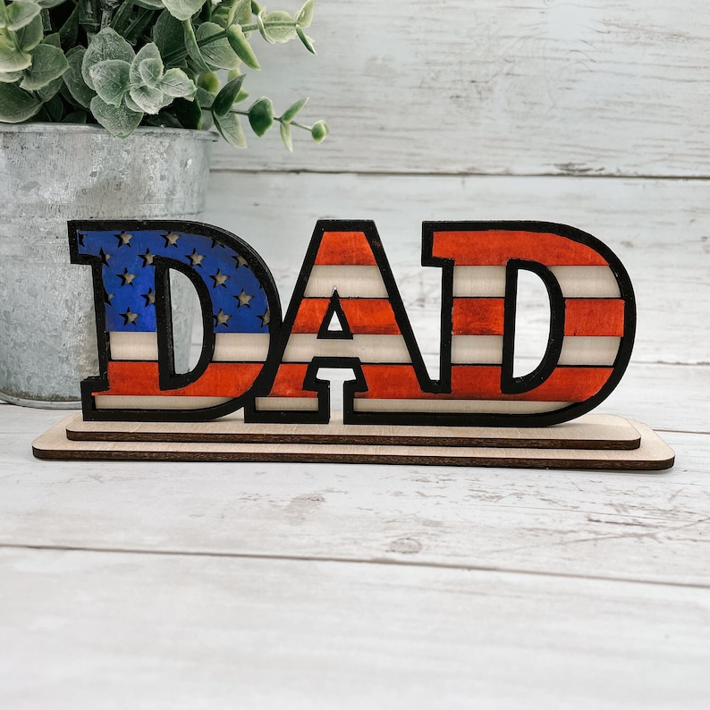 Father's Day Dad Flag SVG: First Responder Laser Cut File (digital ...