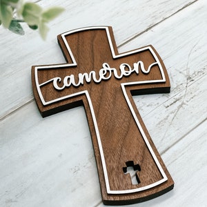 Personalized Cross Baptism Gift, Communion Gift, Confirmation Gift ...