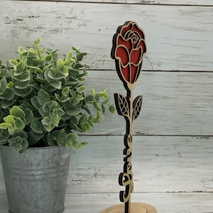 Laser Cut Rose Valentine's Day Gift Digital Laser Cut Rose File - Etsy