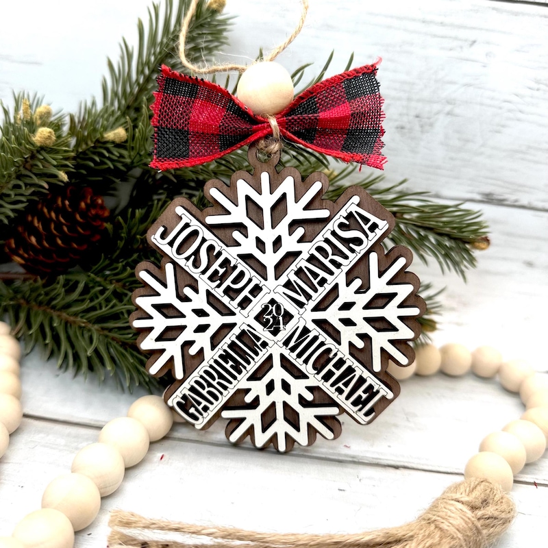Snowflake Ornament Personalized - Etsy