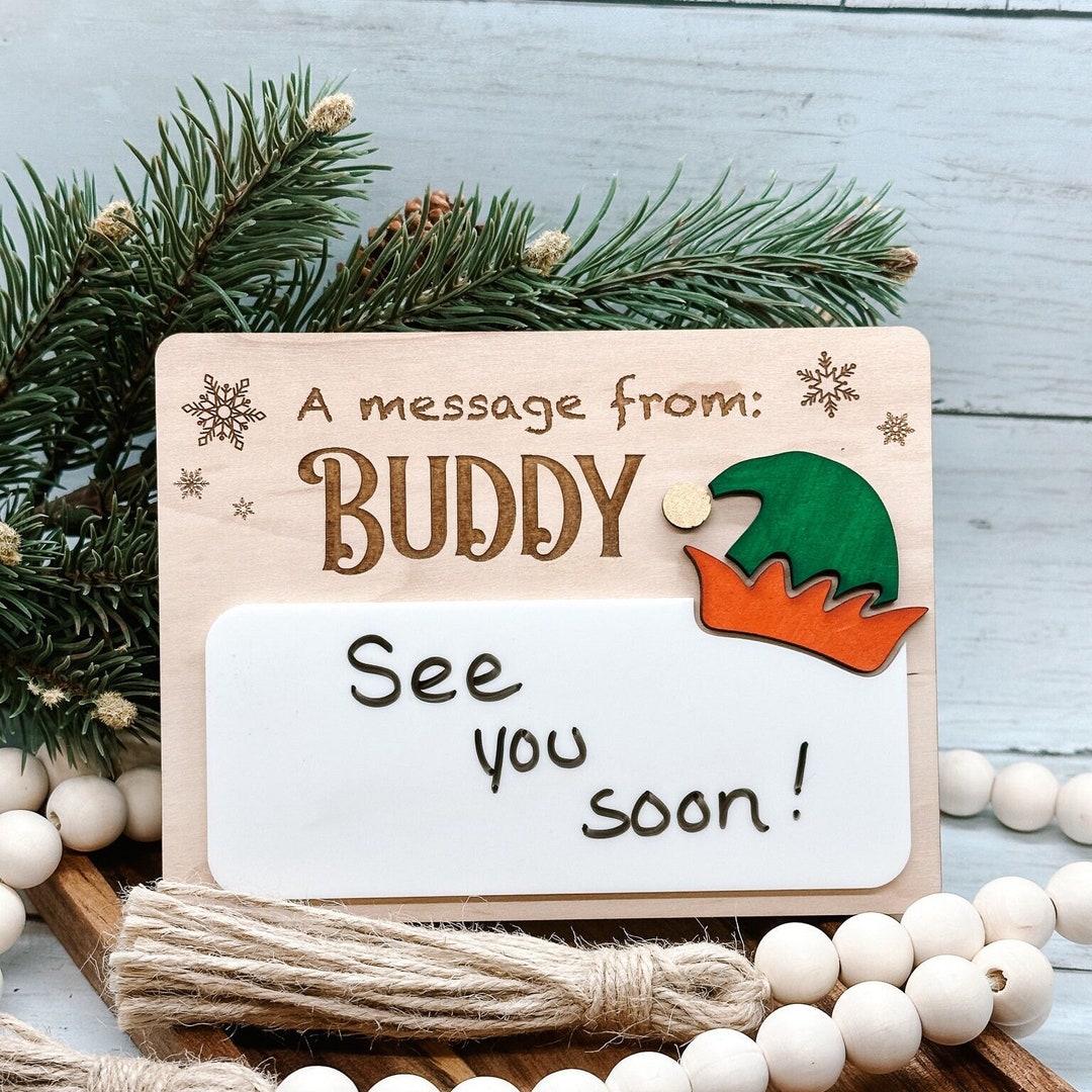 Elf Message Board for Elf Messages, Personalized With Your Elf's Name ...