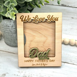 Father's Day Frame, Personalized Gift for Dad, Magnet Frame for Kids ...