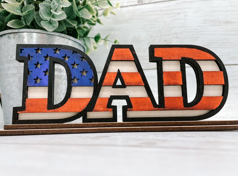 Father's Day Dad Flag SVG: First Responder Laser Cut File (digital ...