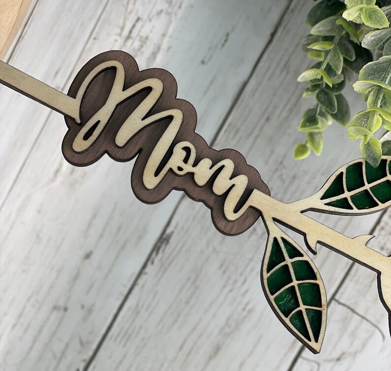 Mom Rose Laser Cut File: Wood Flower SVG, AI, EPS (digital Download) - Etsy
