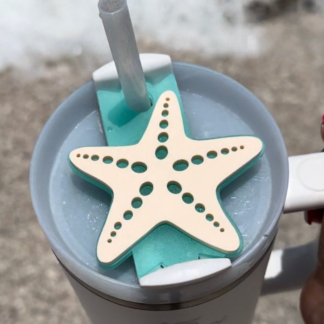 Starfish Tumbler Name Tag 20, 30 or 40 Oz, Starfish Name Topper ...
