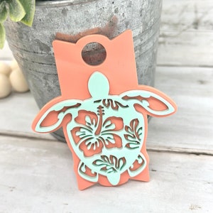 Sea Turtle Tumbler Name Tag 20, 30 or 40 Oz, Ocean Life Tumbler Topper ...