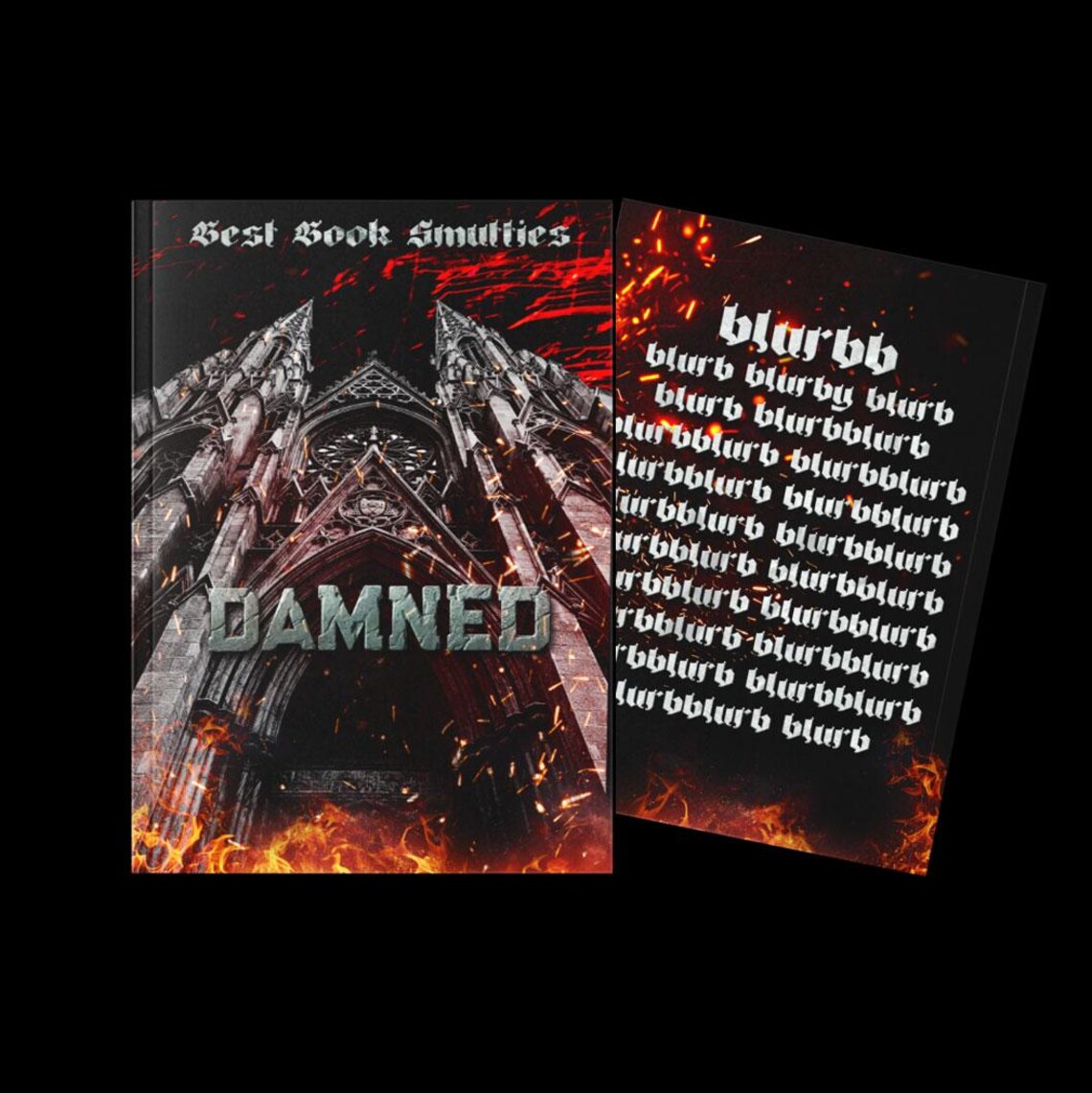 Dark Romance, Pre Made Book Cover Full Wrap and Ebook "damned" - Etsy