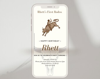 First Rodeo Text Invitation - Etsy