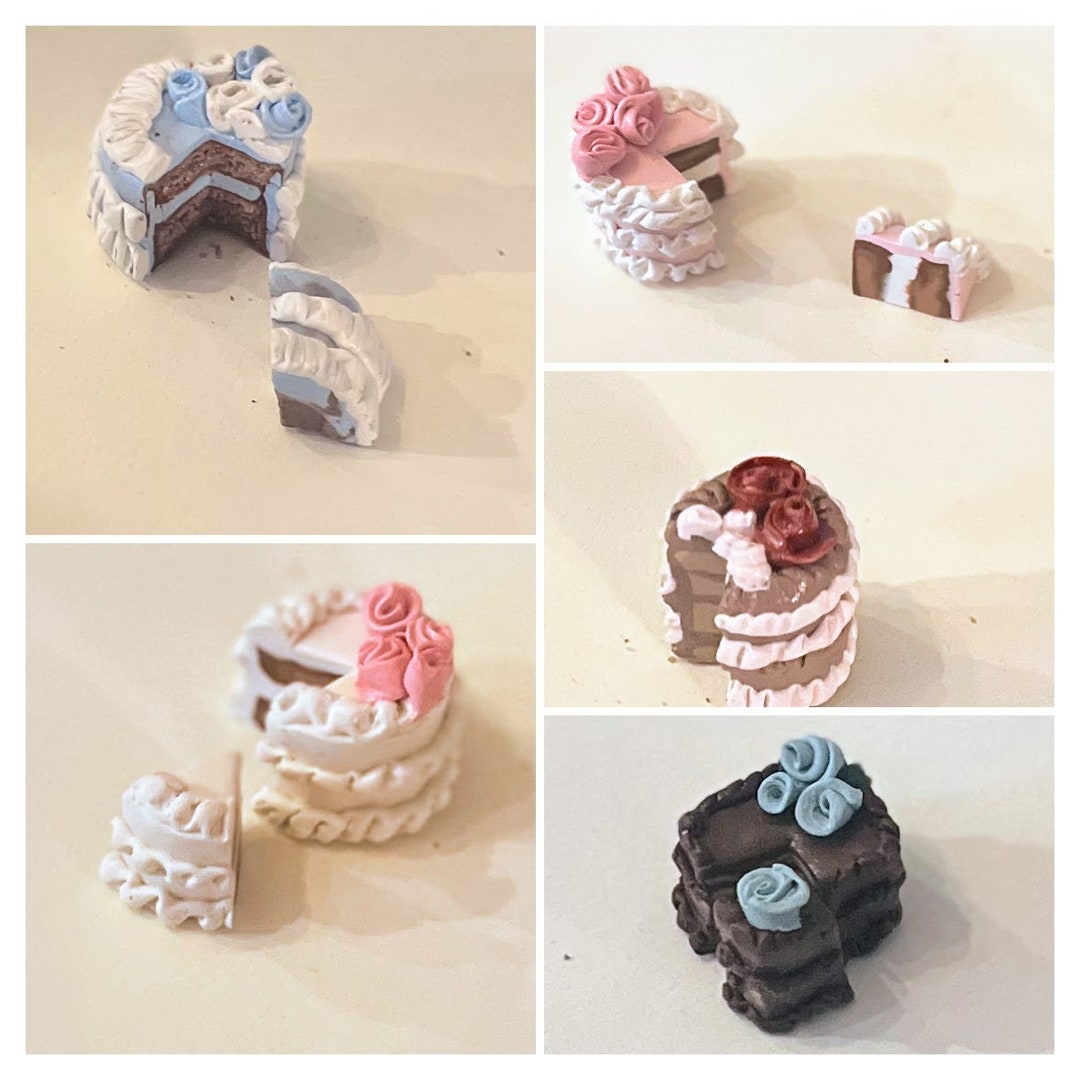 Variety of Miniature Clay Cakes 1:12 Size 4 Pack - Etsy
