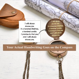 Personalized Brass Compass, Vintage Look With Custom Engraving, Best ...