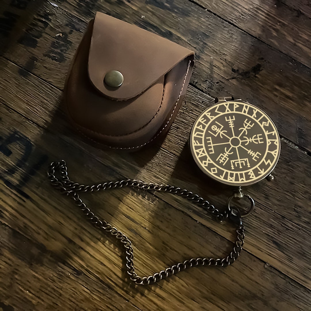 Custom Engraved Compass, Couple Anniversary Gifts for Men, Viking ...