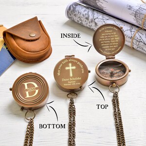 Engraved Brass Compass: First Communion, Baptism, Confirmation Gift - Etsy