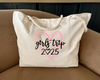 Girls Trip Tote Bag, Girls Weekend Tote, Besties Matching Bags, Road ...