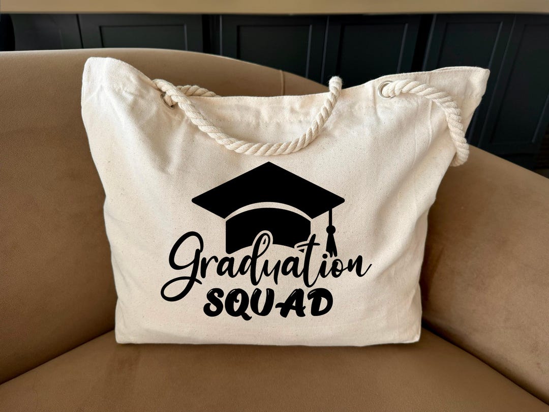 Graduation Squad Tote Bag, Graduation Tote Bag, Graduate Gift Bags ...