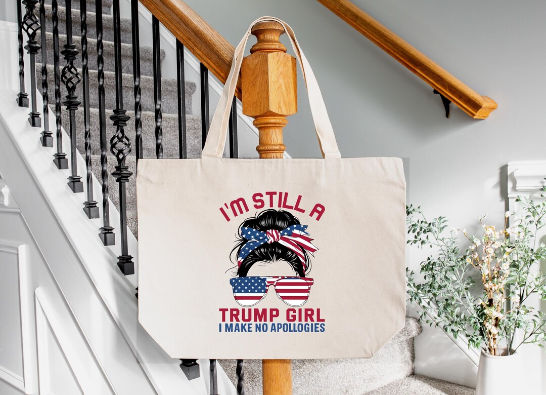 Trump Girl 2024 Tote Bag, MAGA Trump Canvas Tote Bag, 2024 Election ...