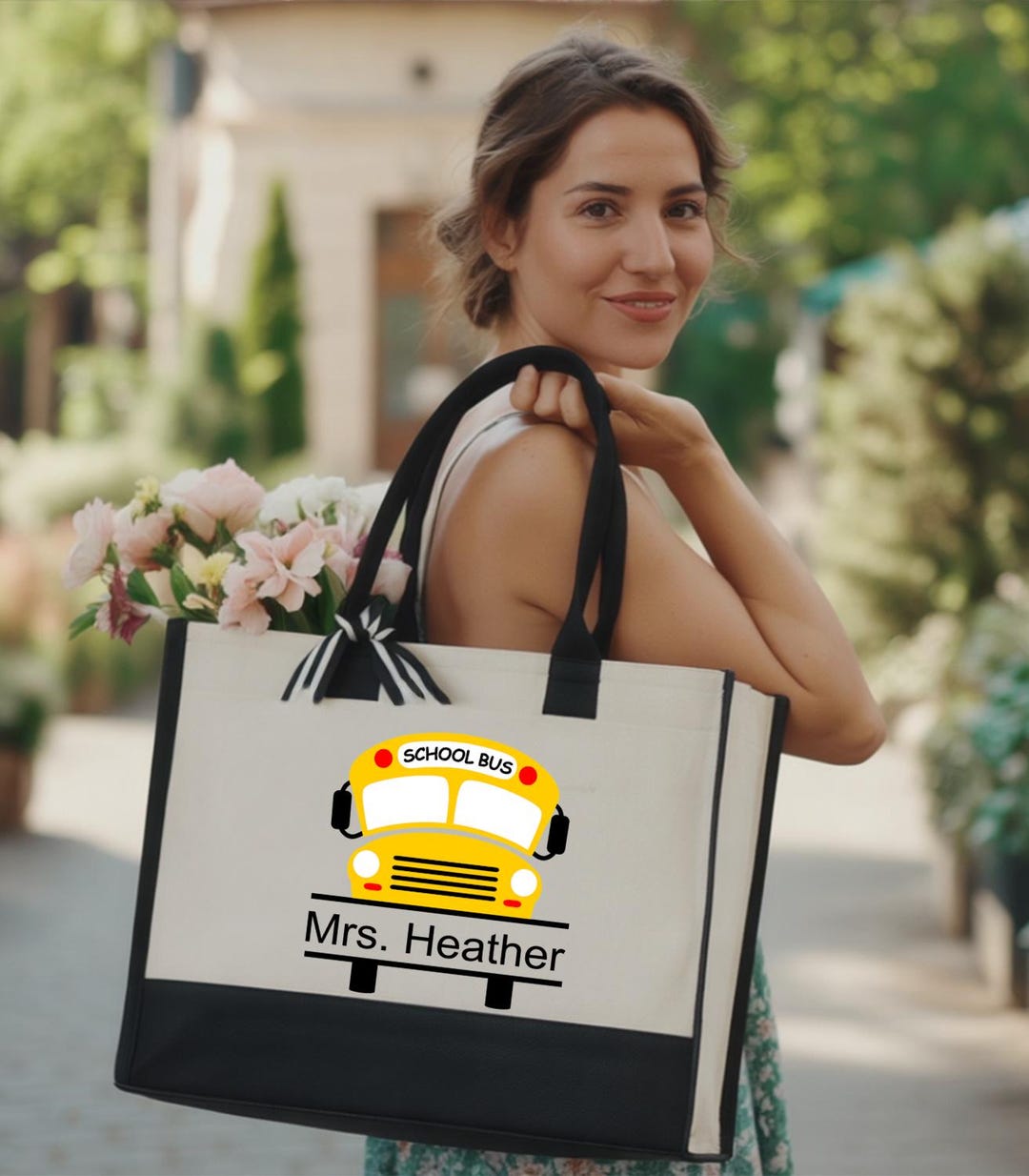 Personalized Bus Gift, Custom Name Bus Driver Bag, Gift for Women ...