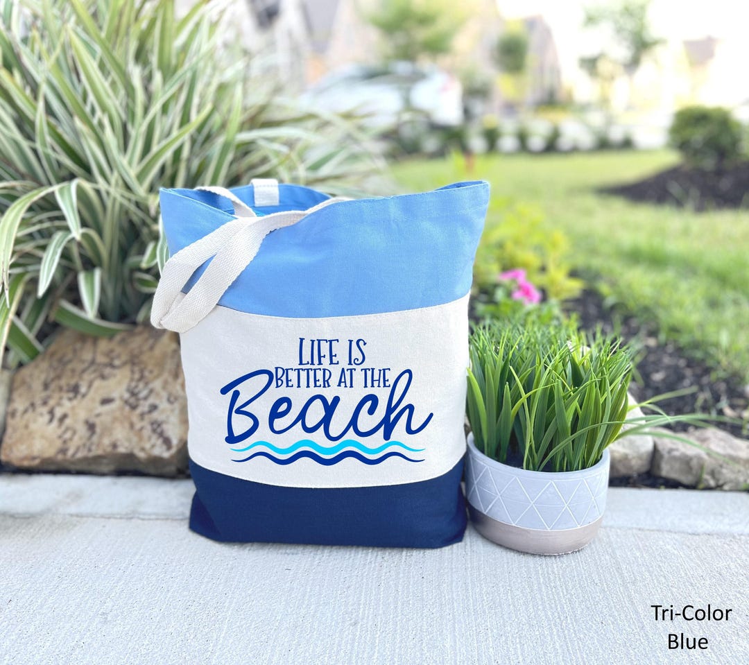 Life is Better at the Beach Tote Bag, Beach Life Gift Bag, Summer Time ...