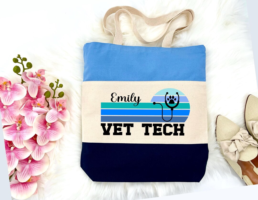 Personalized Vet Tech Tote Bag, Vet Tech Tote Bag, Custom Vet Tech Tote ...