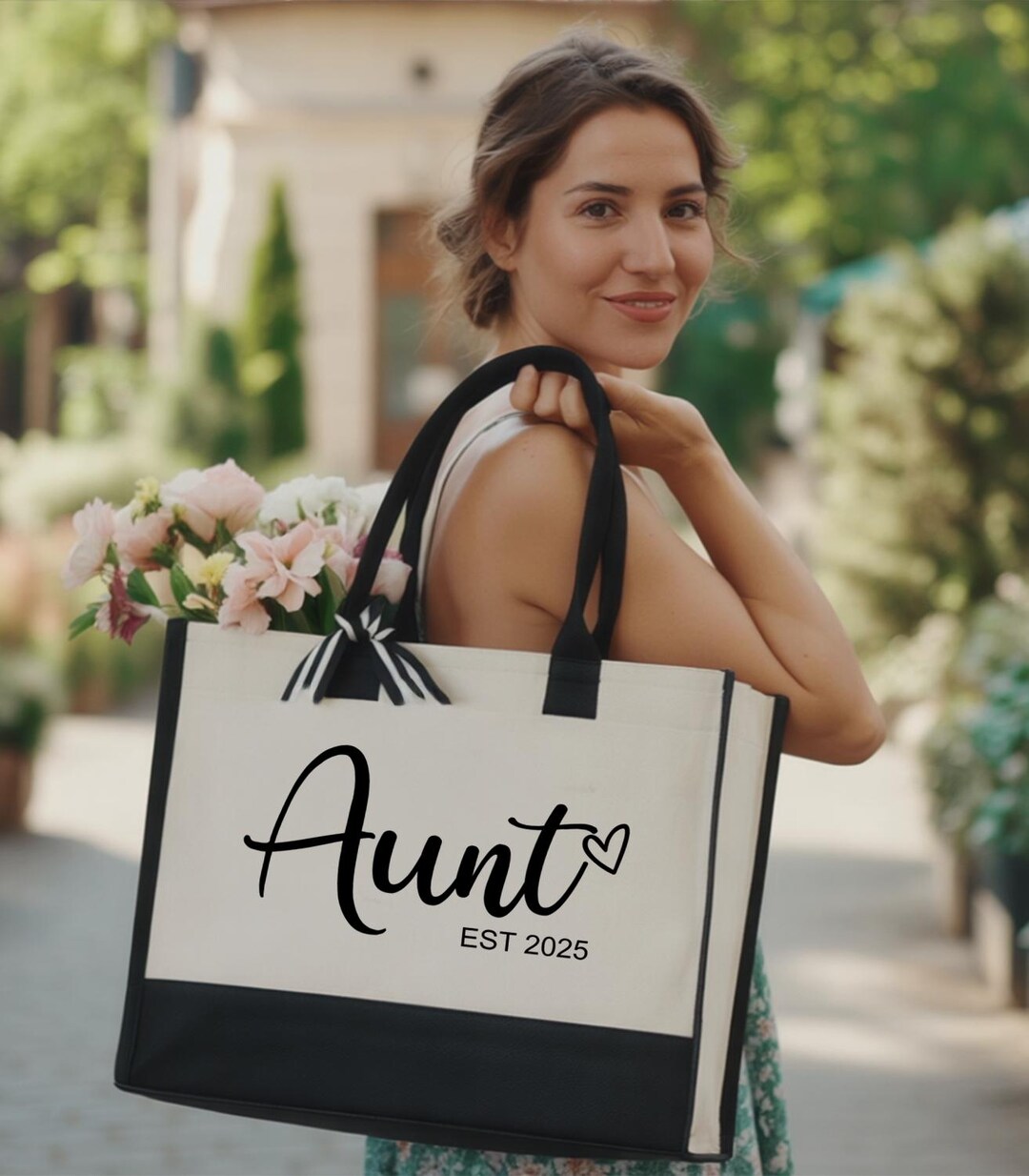 Custom Aunt Tote Bag, Auntie Tote Bag, Personalized Aunt Bag, Gift for ...