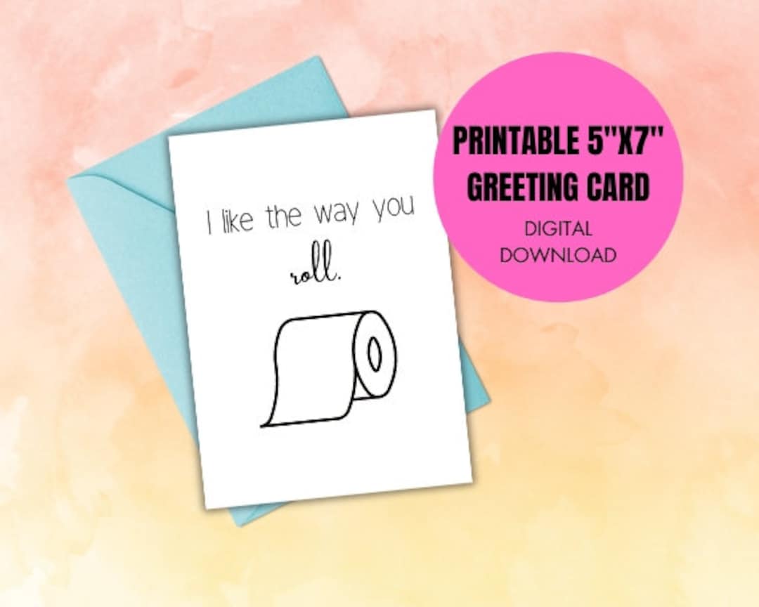 Printable Toilet Paper Greeting Card, Digital Toilet Paper Greeting ...