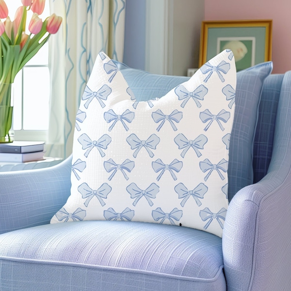 Light Pink and Blue Throw Pillows - Etsy