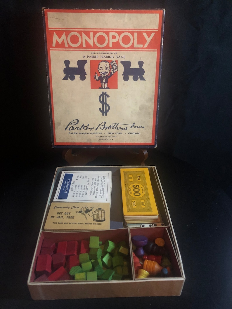 Vintage WW2 Era 1941-1946 No.7 MONOPOLY Game Set No Board - Etsy