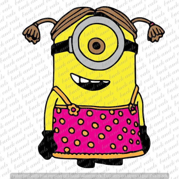 Girl Minion With Pigtails Svg - Etsy
