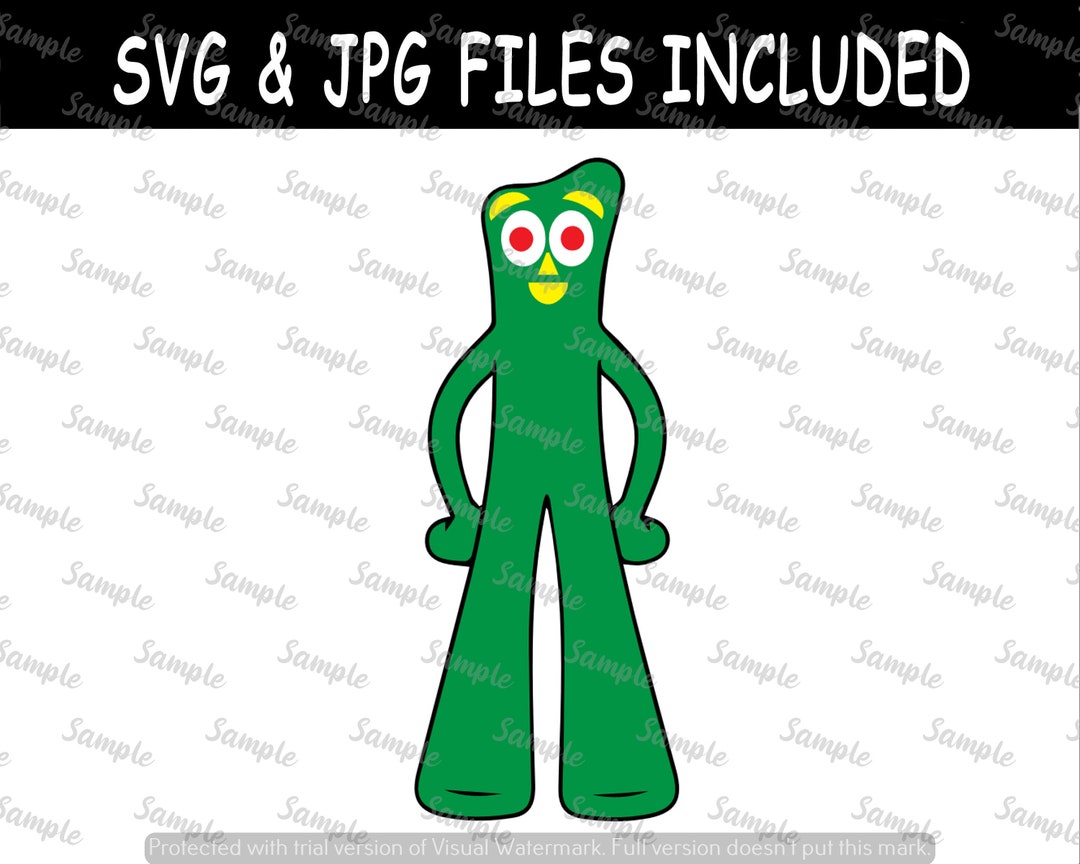 Gumby SVG File With Bonus JPG File Cricut Silhouette Design - Etsy