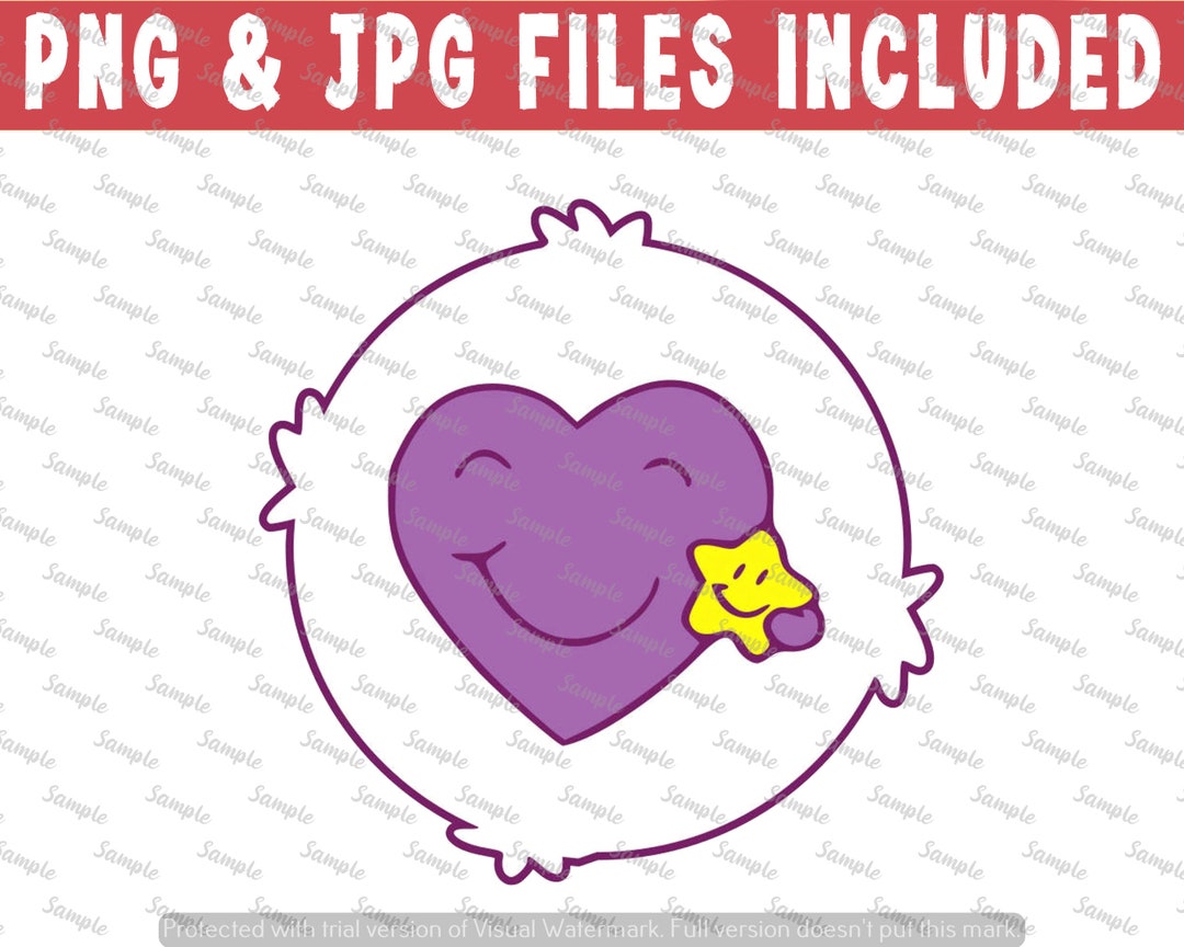 Take Care Bear Tummy Badge Care Tummies 1 Png File and 1 Jpg - Etsy