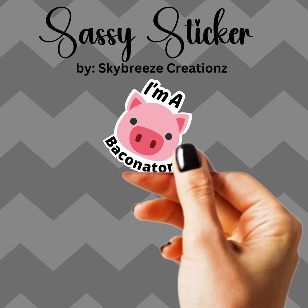 Bacon Lover Vinyl Decals: Whimsical Stickers for Foodie Fun Add Sizzle ...