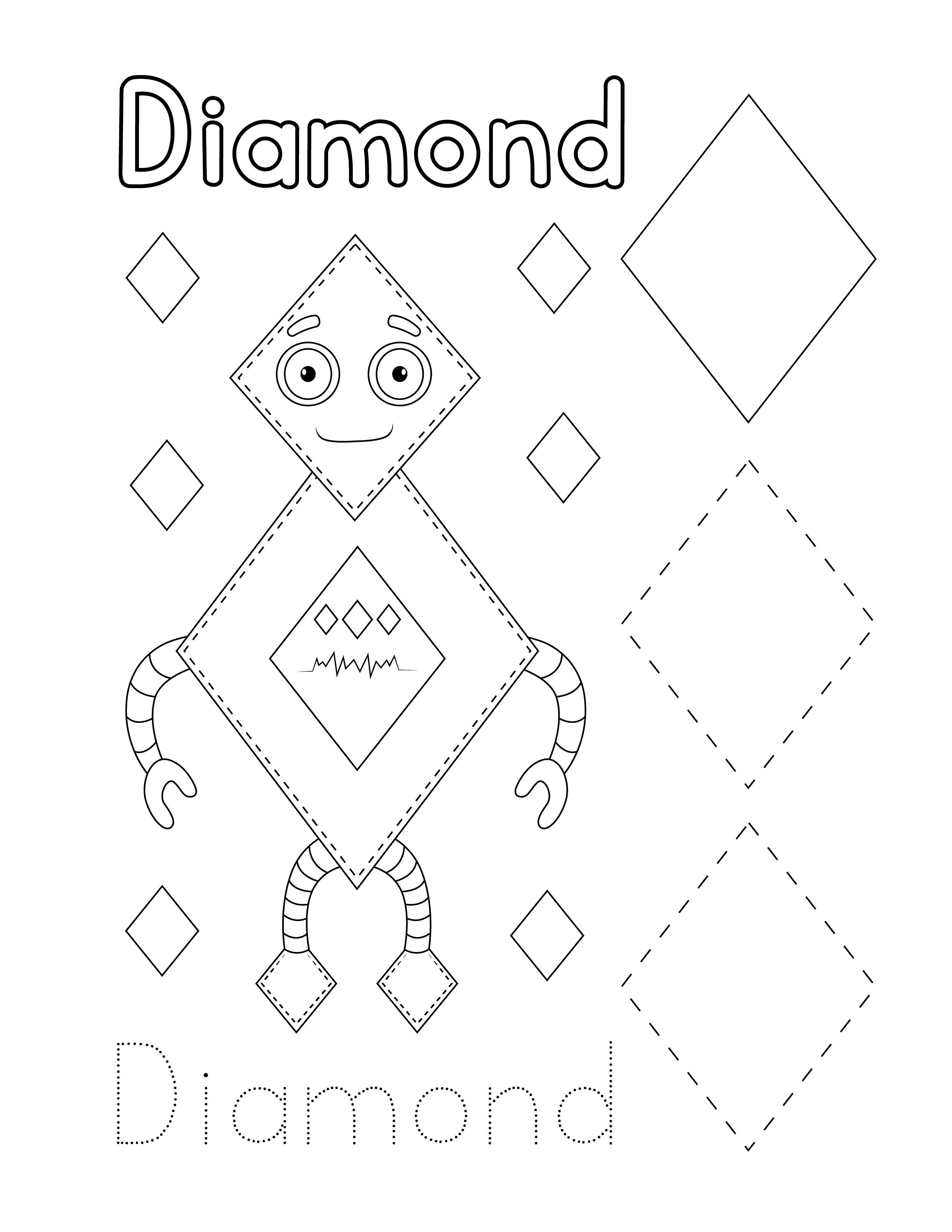 SHAPES COLORING PAGES With Adorable Robots Kids Learn 12 Shapes Tracing ...