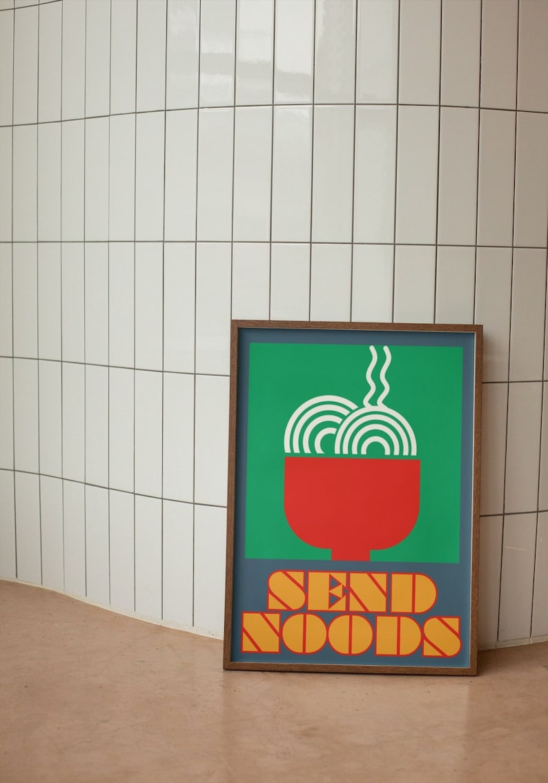 Ramen Noodles Poster , Send Noods Poster , Noodles Lover Print ...