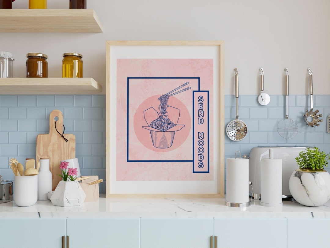 Ramen Noodles Poster Send Noods Poster Noodles Lover Print - Etsy