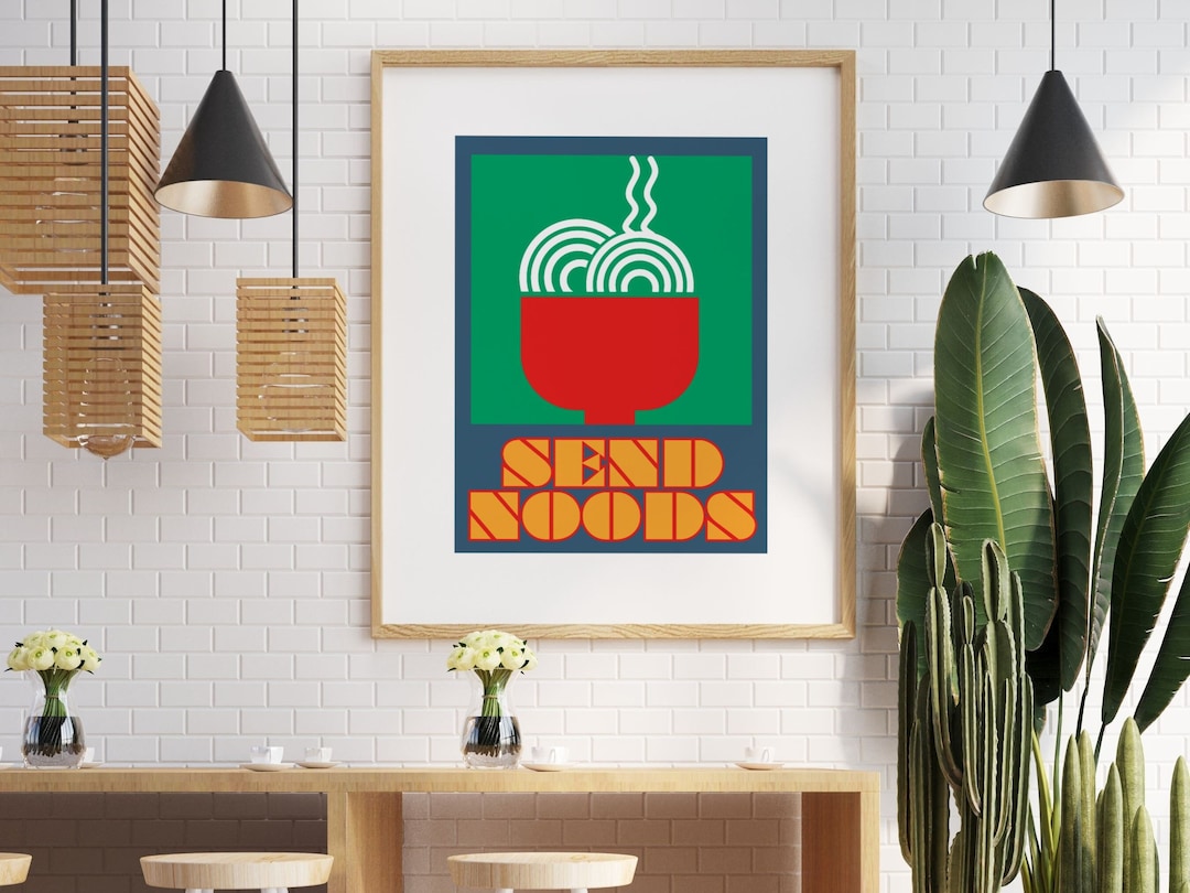 Ramen Noodles Poster , Send Noods Poster , Noodles Lover Print ...
